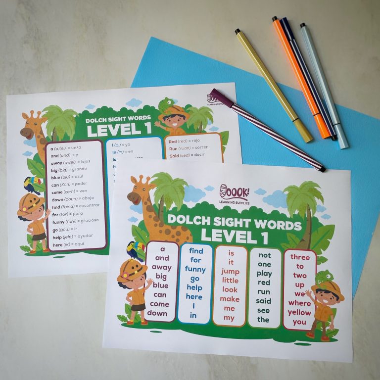 Dolch Sight Words (Imprimible) – OOOK! Learning Supplies